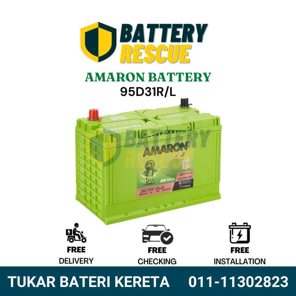 [Installation Available] 95D31L | 95D31R | N70Z N70ZL | Amaron Go Car Battery Bateri Kereta ...