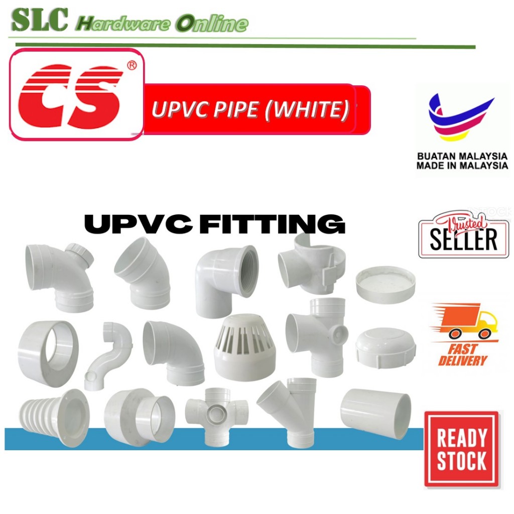 32mm 40mm CS UPVC Fittings Joint Coupling / Socket / Bend / Elbow / Tee ...