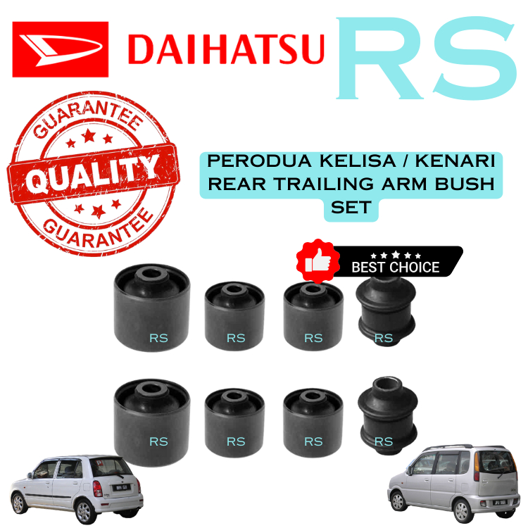 Perodua Kelisa, Kenari REAR Trailing Axle / Lateral Arm Bush Set ...