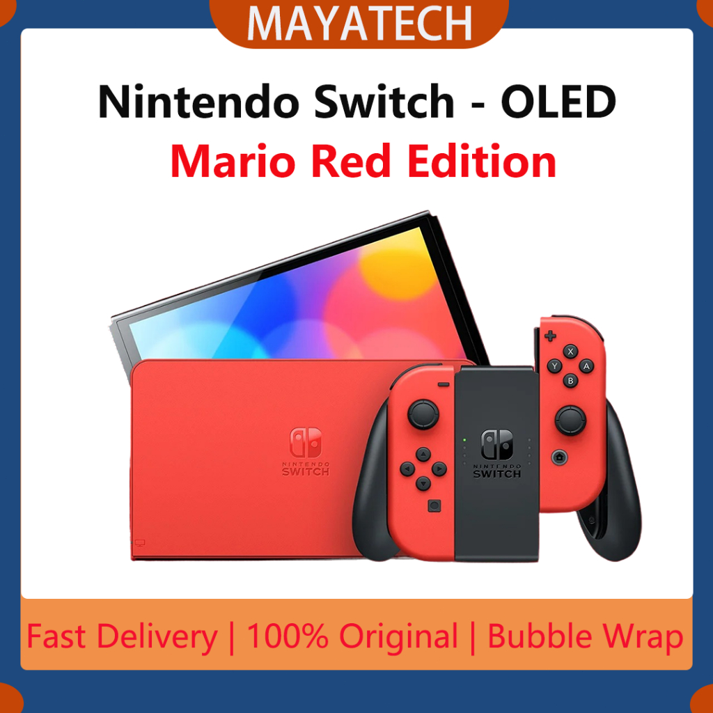 【Ready stock】Nintendo Switch - OLED Model: Mario Red Edition | Shopee ...