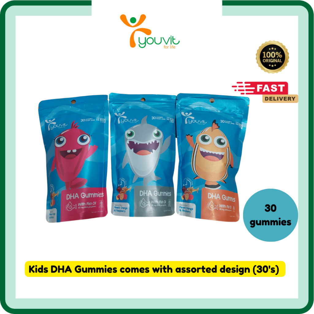 Youvit Kids DHA Gummies (30's) | 120g | EXP: 17/12/2025 | Kids Gummies ...