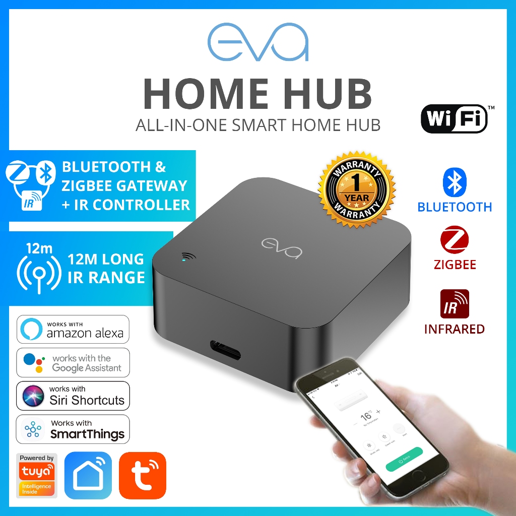 Eva Home Hub Zigbee Bluetooth Infrared Multimode Gateway Hub with ...