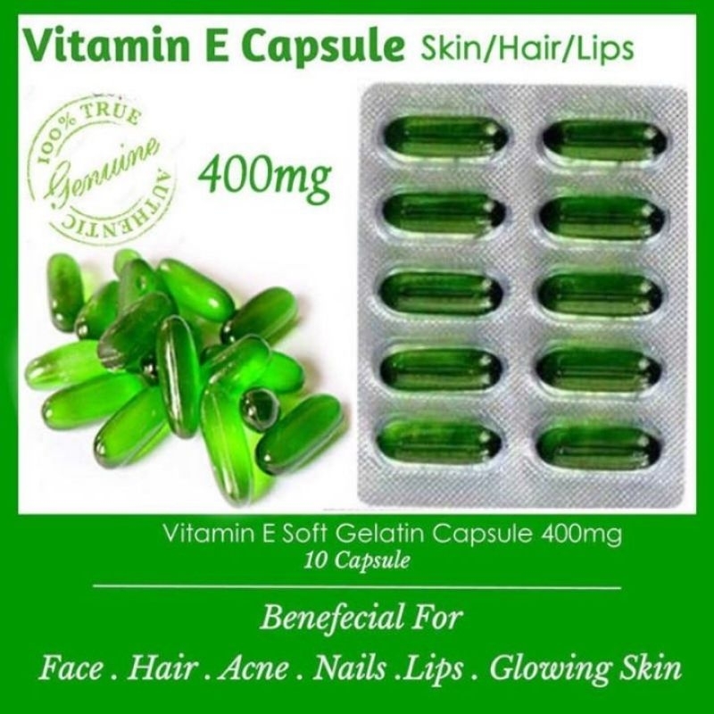 Evion Vitamin E Oil Capsule 400mg (1 Strip-10 Capsule) EXTERNAL USE ...