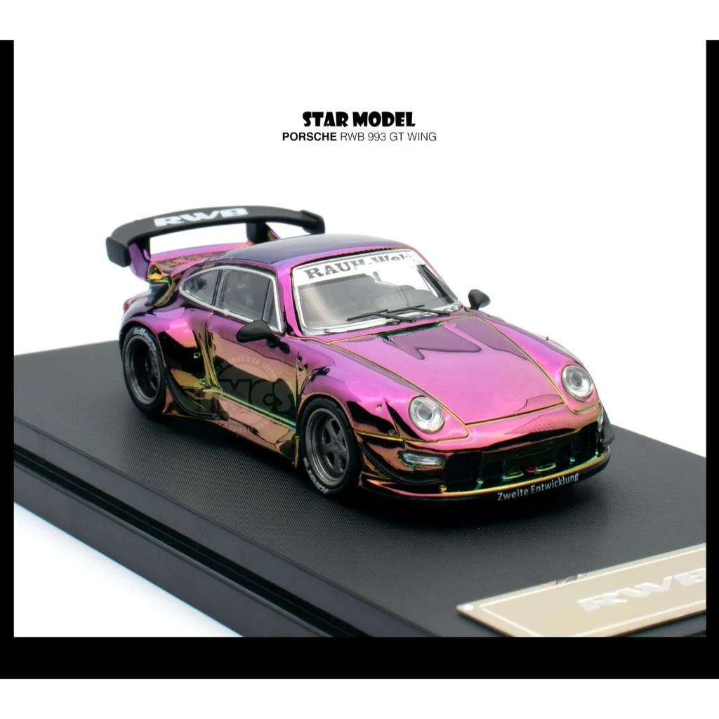 Star model Porsche RWB 993 GT Wing Green Purple Magic | Shopee Malaysia