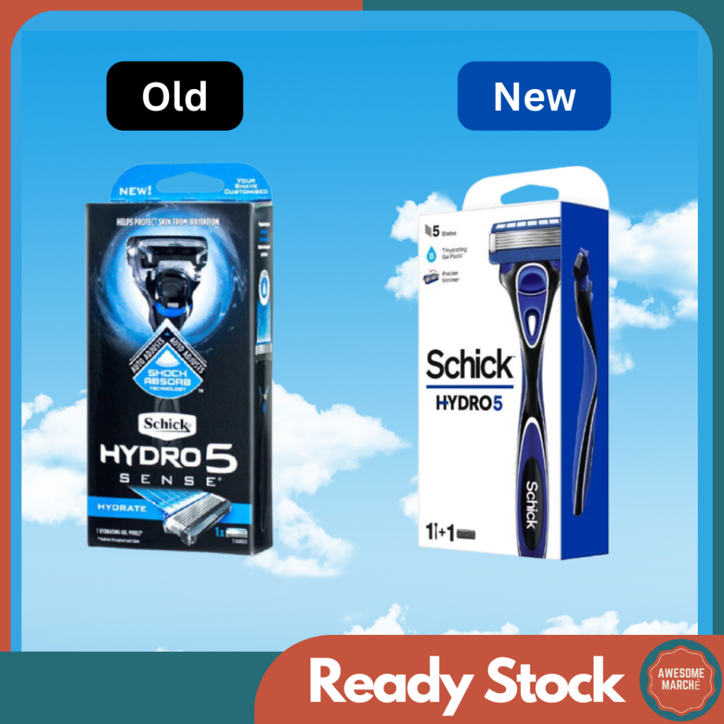 Schick Hydro 5 Hydrate Razor 1 Handle + 1 Cartridge Auto Adjust Shock ...