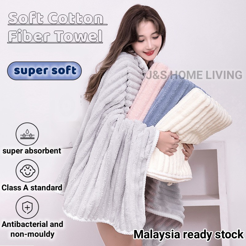 TOWEL COTTON FIBER TUALA MANDI CEPAT KERING SERAP AIR CEPAT MURAH DAN ...