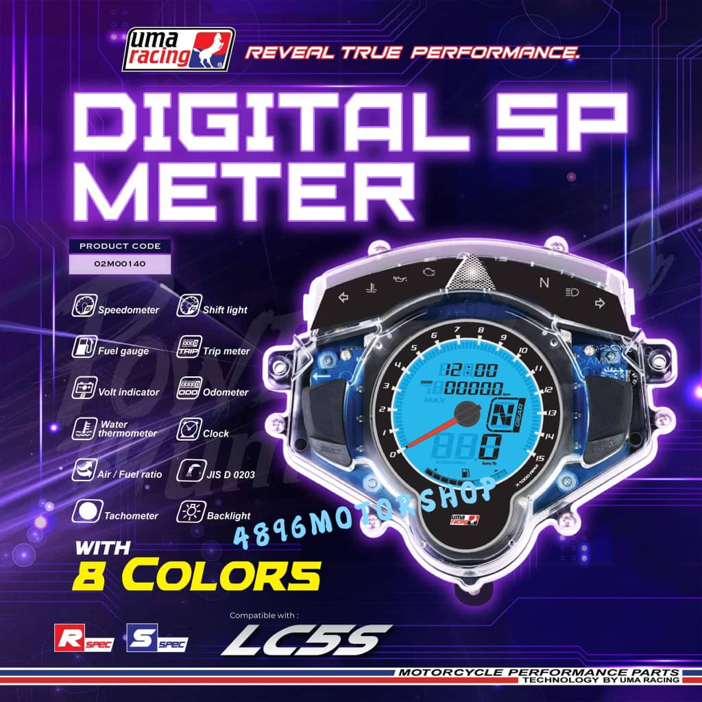 YAMAHA LC135 V2 - V7 Y15 Y15zr METER DIGITAL speedometer speedo UMA ...