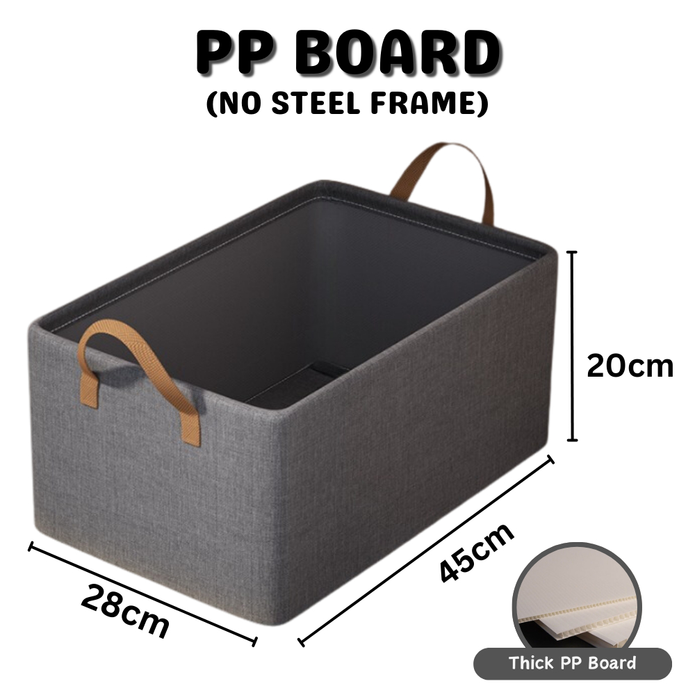 Foldable Storage Box Steel Frame Clothes Organizer Box Storage Basket ...