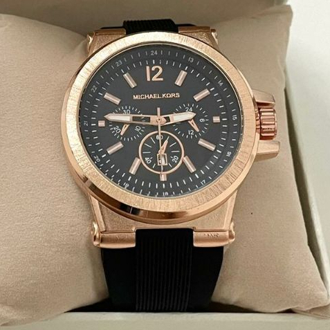 [Orignal Michael Kors Dylan Chrongraph Blue Rose Gold Stainless Steel ...