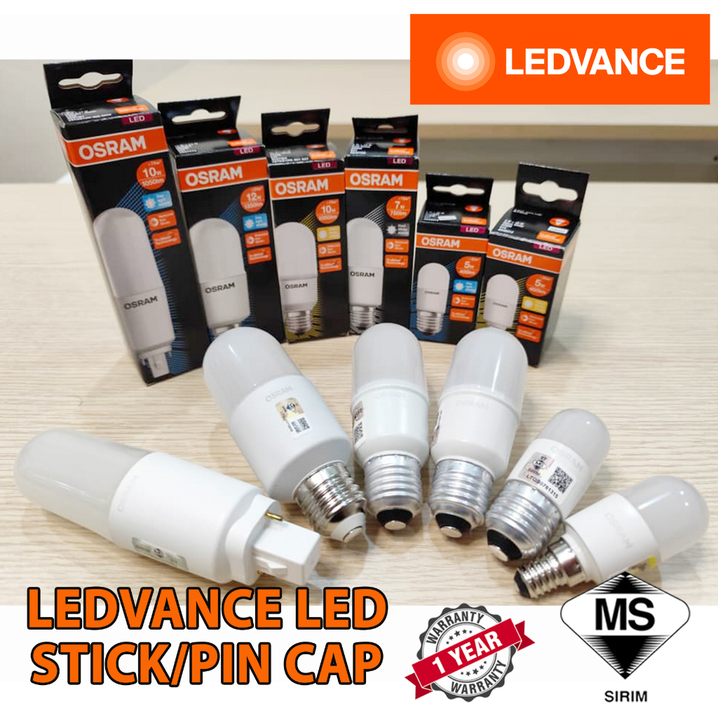 OSRAM LED VALUE STICK BULB 5W/7W/10W/12W/14W/15W SIRIM APPROVED WARM WHITE/COOL WHITE/DAYLIGHT ...