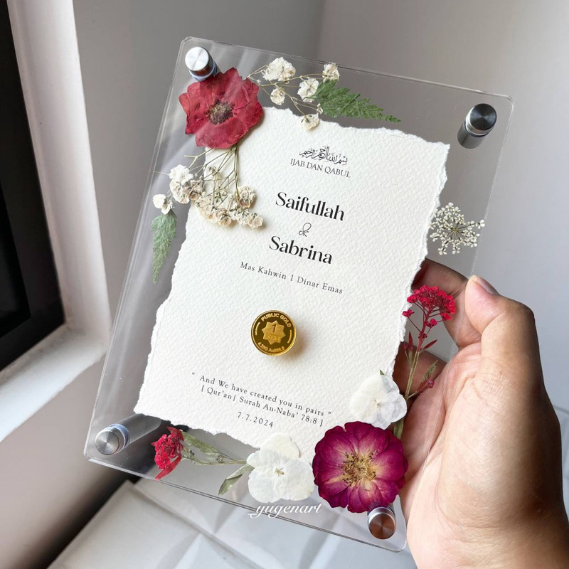 FRAME MAS KAHWIN ACRYLIC WITH STAND | Shopee Malaysia