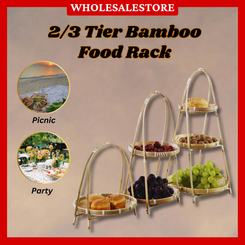 Multilayer Tray Kitchen Rack Tier Bamboo Tampi Dulang Rotan Dulang ...