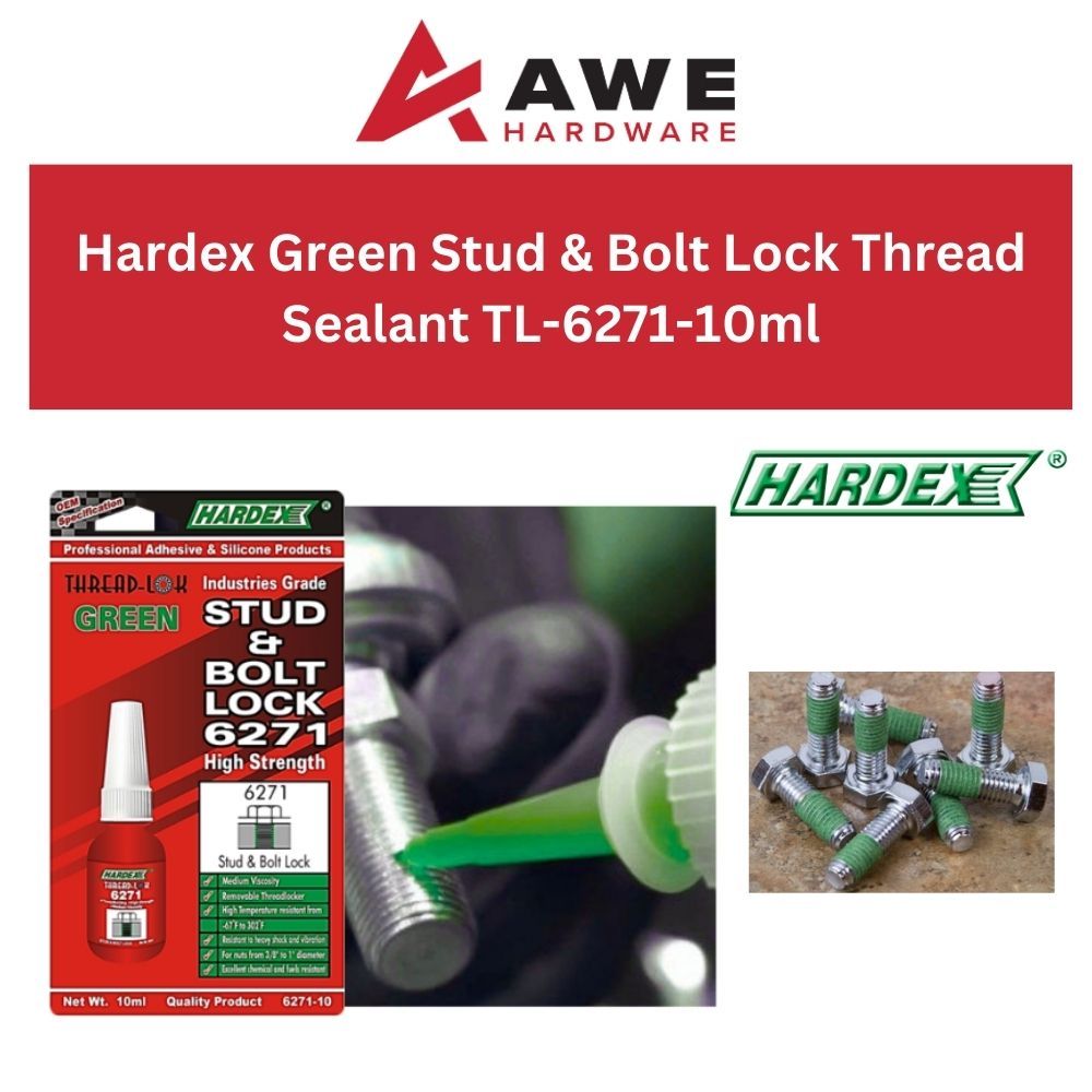 Hardex Green Stud & Bolt Lock Thread Sealant TL-6271-10ml | Shopee Malaysia