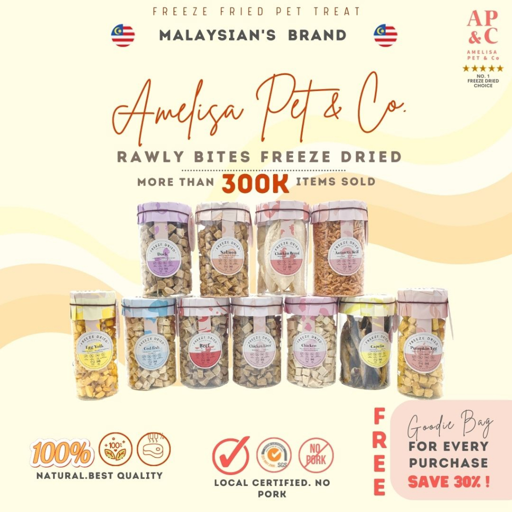 Amelisa Pet & Co. Rawly Bites Freeze Dried Pet Treats Booster ...