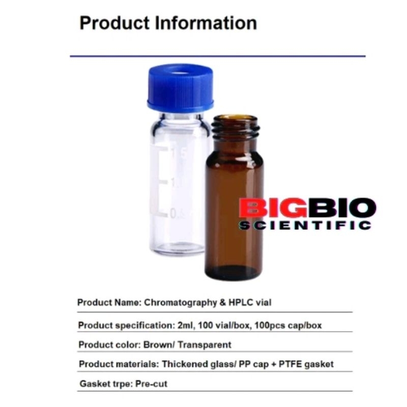 🌟(Local ready stock & NEW SHOP PROMOTION) HPLC vial with cap (1pcs ...