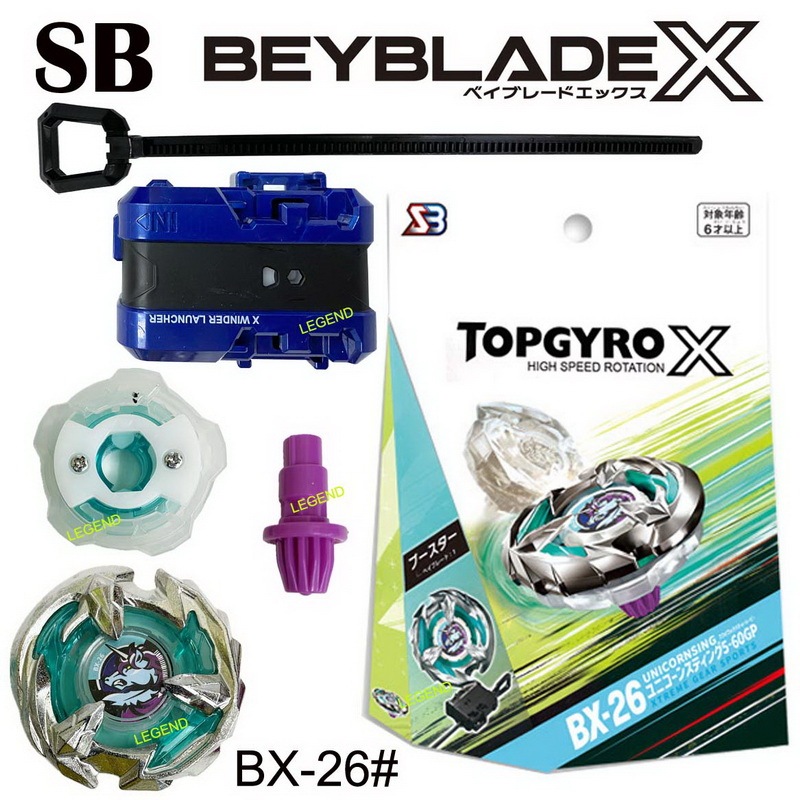 Mainan Gasing SB Beyblade X BX-26 Unicorn Sting 5-60GP XTREME Gear ...