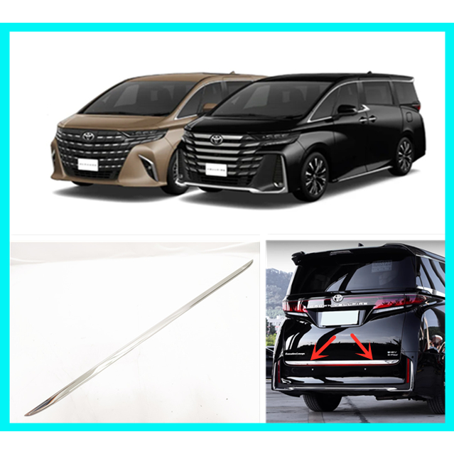 Toyota Alphard / VELLFIRE 2024 ABOVE REAR TRUNK BOOT GARNISH CHROME ...