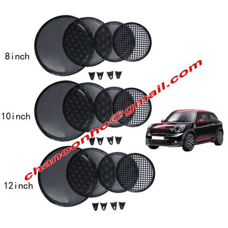 universal 8” / 10” / 12” Inch Subwoofer Cover Speaker Cover Metal Grill ...