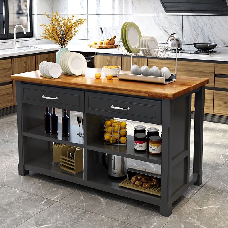 Cooking table kitchen guide table cutting table solid wood household ...