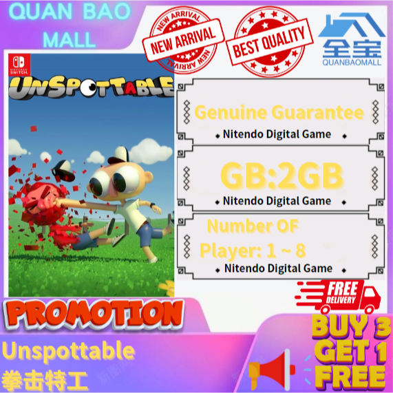 Unspottable 拳击特工 (Nintendo Switch)Muat turun Permainan Digital Murah ...