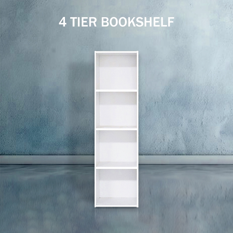 HK Rak Buku/4 Tier Bookshelf (S)/Rak Buku 4 Tingkat/Multipurpose Shelf ...