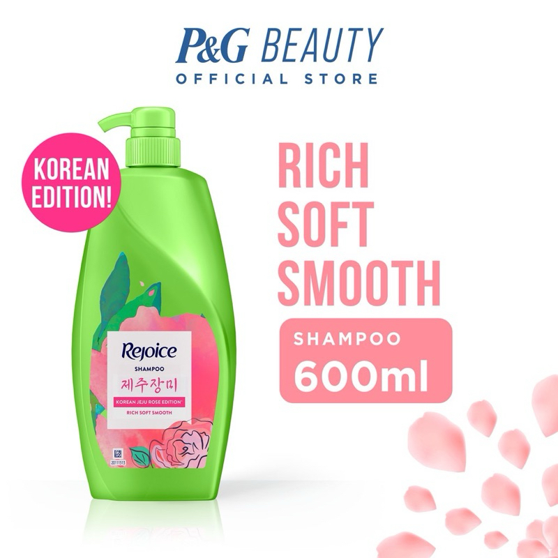 【New】Rejoice Korean Jeju Rose Edition Rich Soft Smooth Shampoo 600 ml | Shopee Malaysia