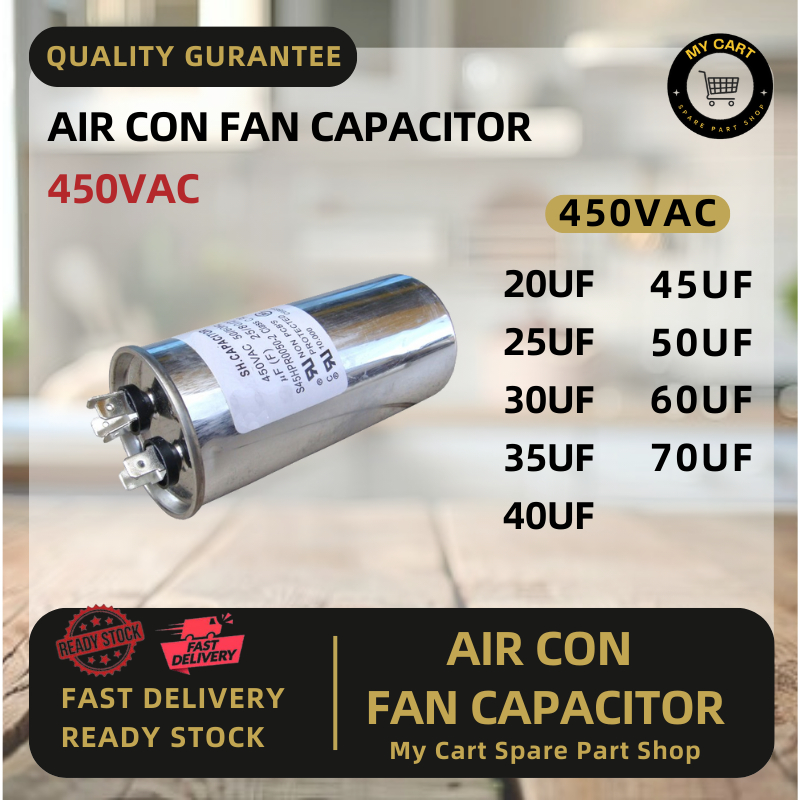 【READY STOCK】450VAC Aircond Fan Capacitor/Air Conditioner Kapasitor ...