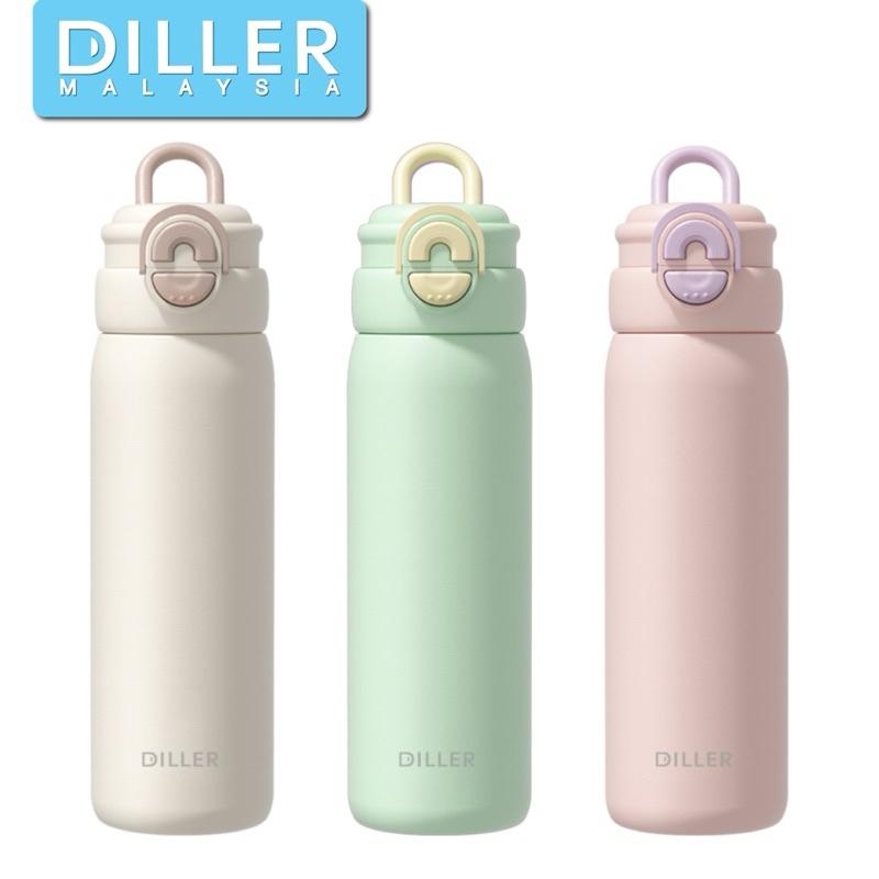 Diller Macoroon Multi Function Straw Direct Sus316 Water Bottle Botol ...