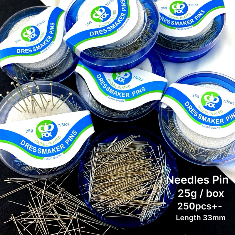 Elegant Brooch 250pcs+- Pin Peniti Tudung Hard Steel Pin Cushion Pack ...