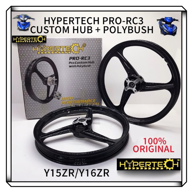 100% Original Hypertech Pro-RC3 (3 Batang) Pro Custom Open Hub Sport ...