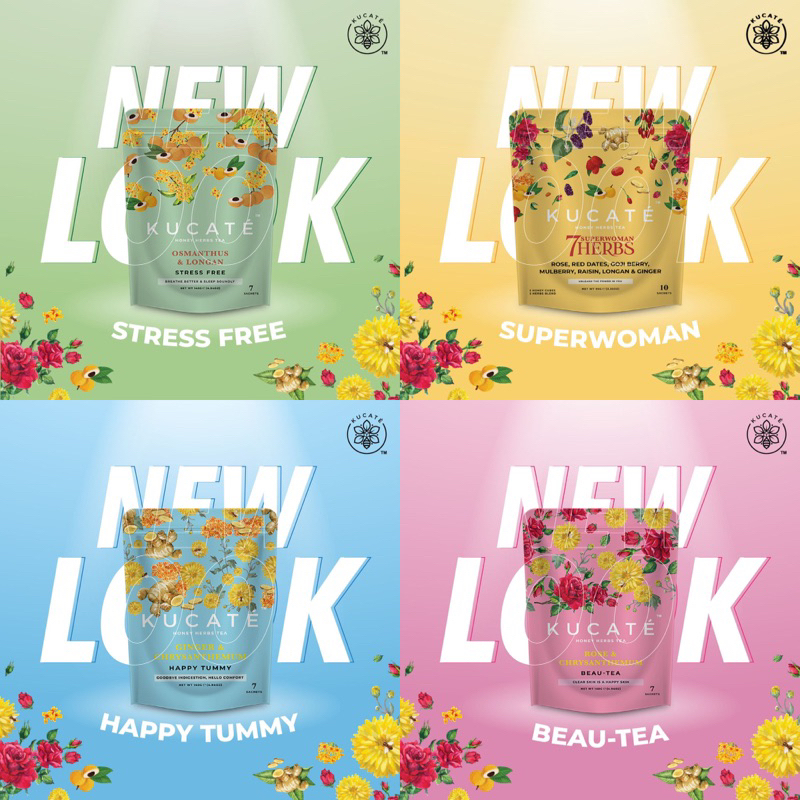 KUCATE NEW PACK / MINI BOX - BEAU TEA / HAPPY TUMMY / STRESS FREE ...