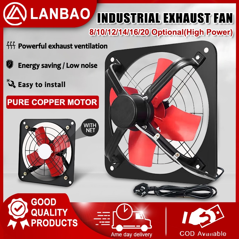 8/10/12/14/16/20 Inch Exhaust Fan Metal Silent Kitchen Household ...