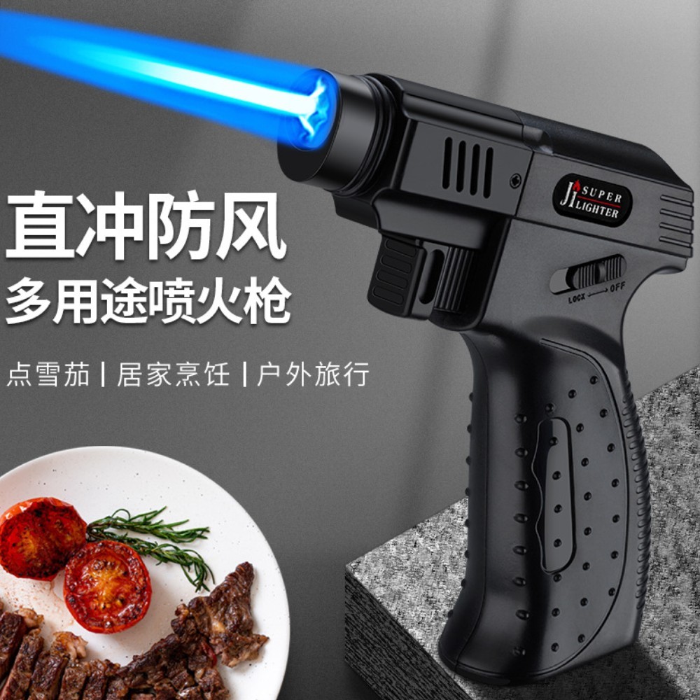 Handy Gun Pistol Design Butane Jet Torch Lighter Adjustable Flame ...