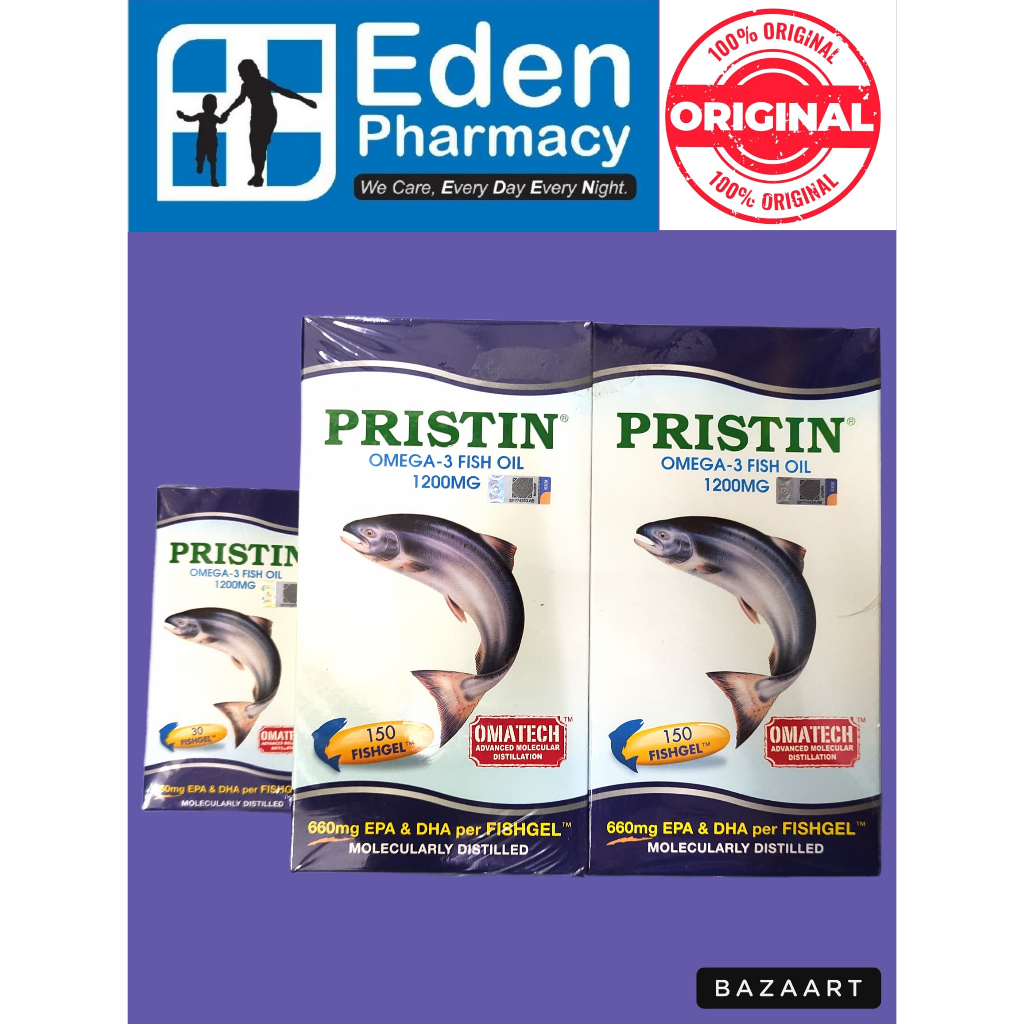 Pristin Omega-3 Fish Oil 1200mg ( Pristin fish oil ) ( Blue ) ( 150's ...