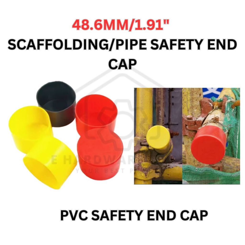 YELLOW Plastic Reinforced Protective Cap End Cap for Diameter 48.6MM ...