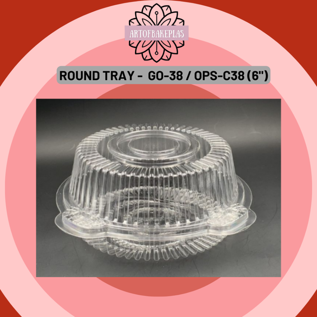 OPS- C38 GO-38 BENXON 6" {50pcs} Round Cake Tray with Lock / Chiffon ...