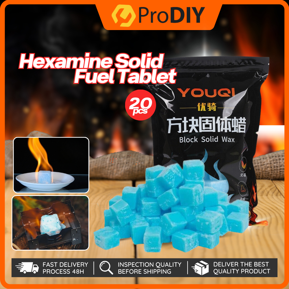 20pcs Solid Fuel Tablet Alcohol Hexamine Solid Cube Fire Starter ...