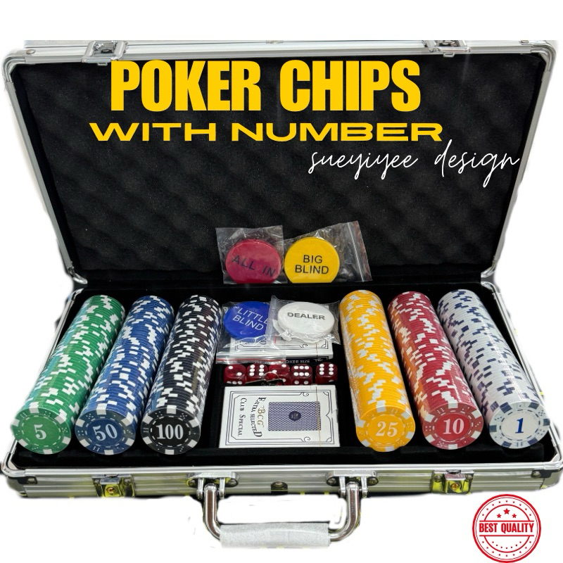 Professional Texas Poker Chips 500pcs Game Set Card Game with Aluminium ...
