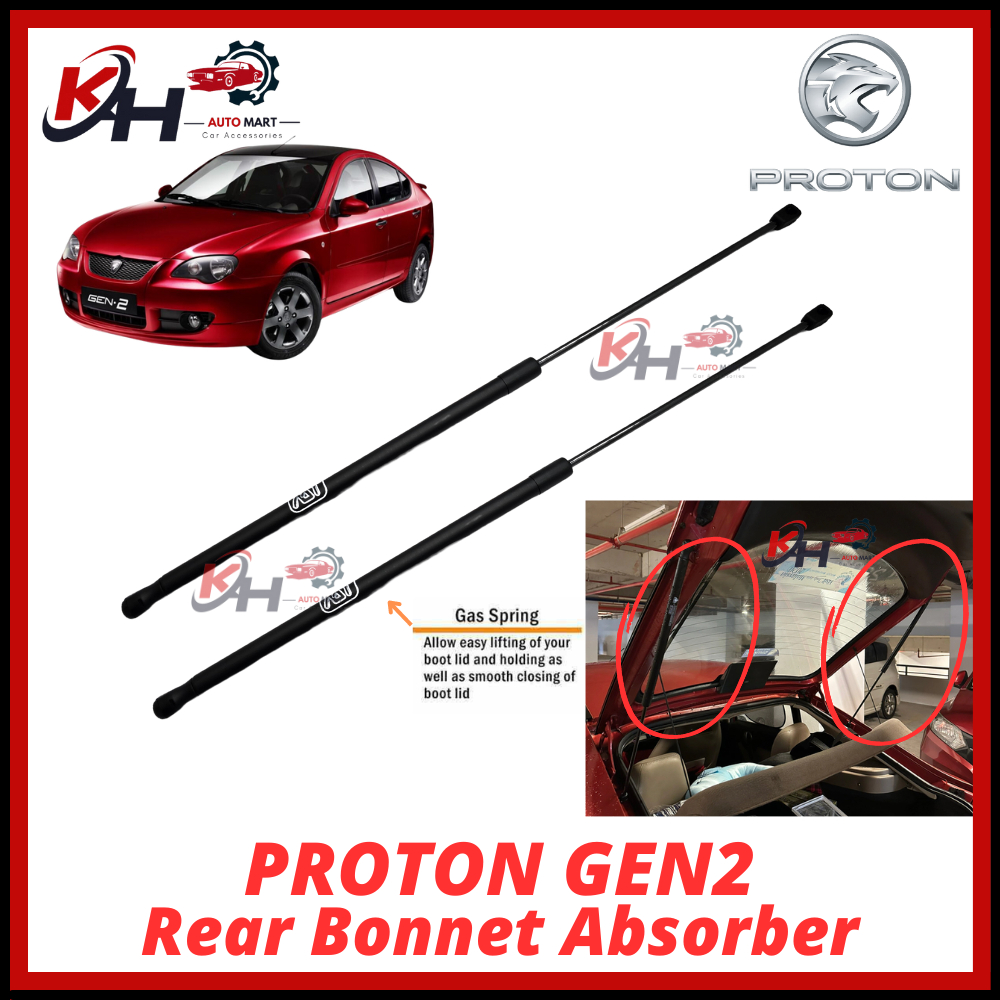 PROTON GEN2 Rear Bonnet Absorber Trunk Damper Gas Spring Boot Truck Lid ...