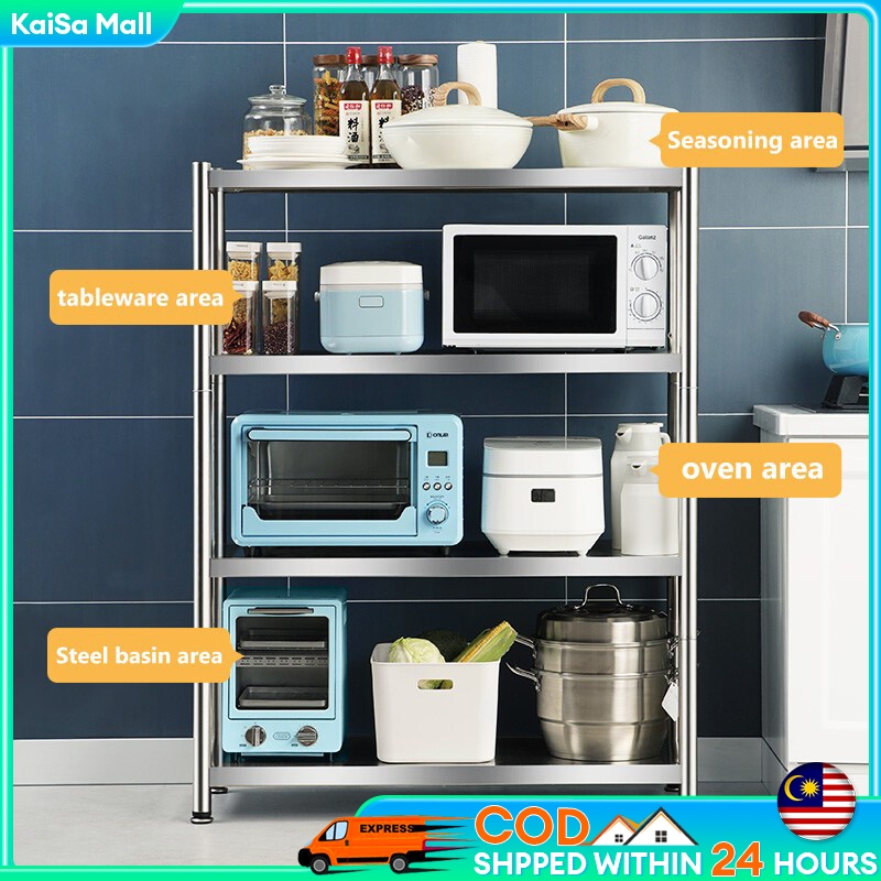 Stainless Steel Storage Rak Kitchen Storage Rack Shelf Organizer ...