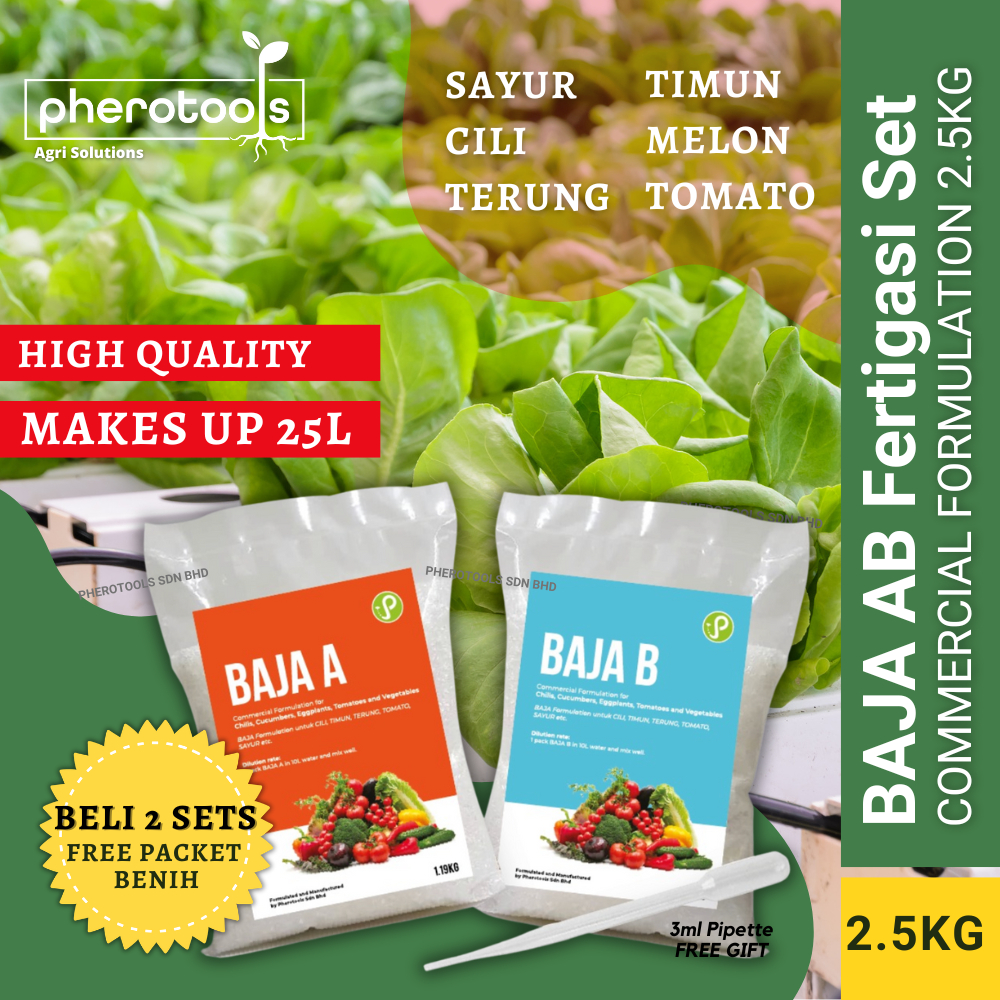 Pherotools 2.5KG Set BAJA AB Cili/Timun/Terung/Sayur/Tomato/Rockmelon ...
