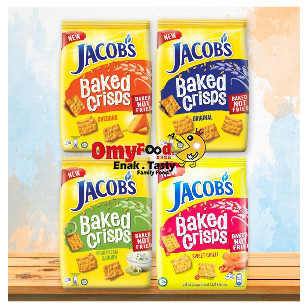 229g Jacob's Baked Crisps[Original/ Cheddar/ Sour Cream & Onion / Sweet ...