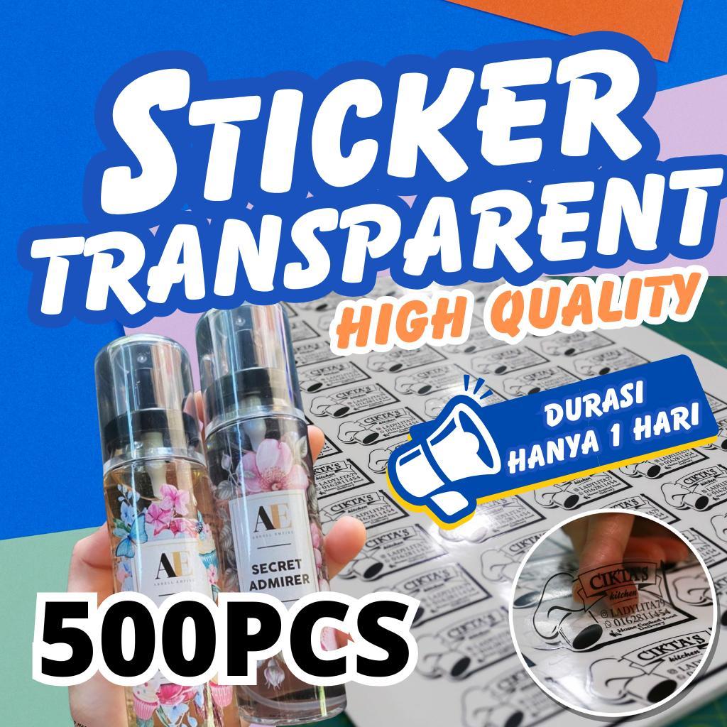 Sticker label Transparent.Sticker produk Transparent.Sticker label ...
