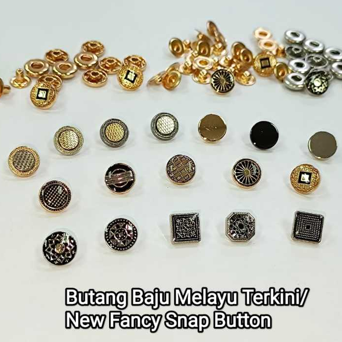[ 12 SET ] Butang Baju Melayu Terkini/ Butang Ketip/ Butang Baru/ New ...