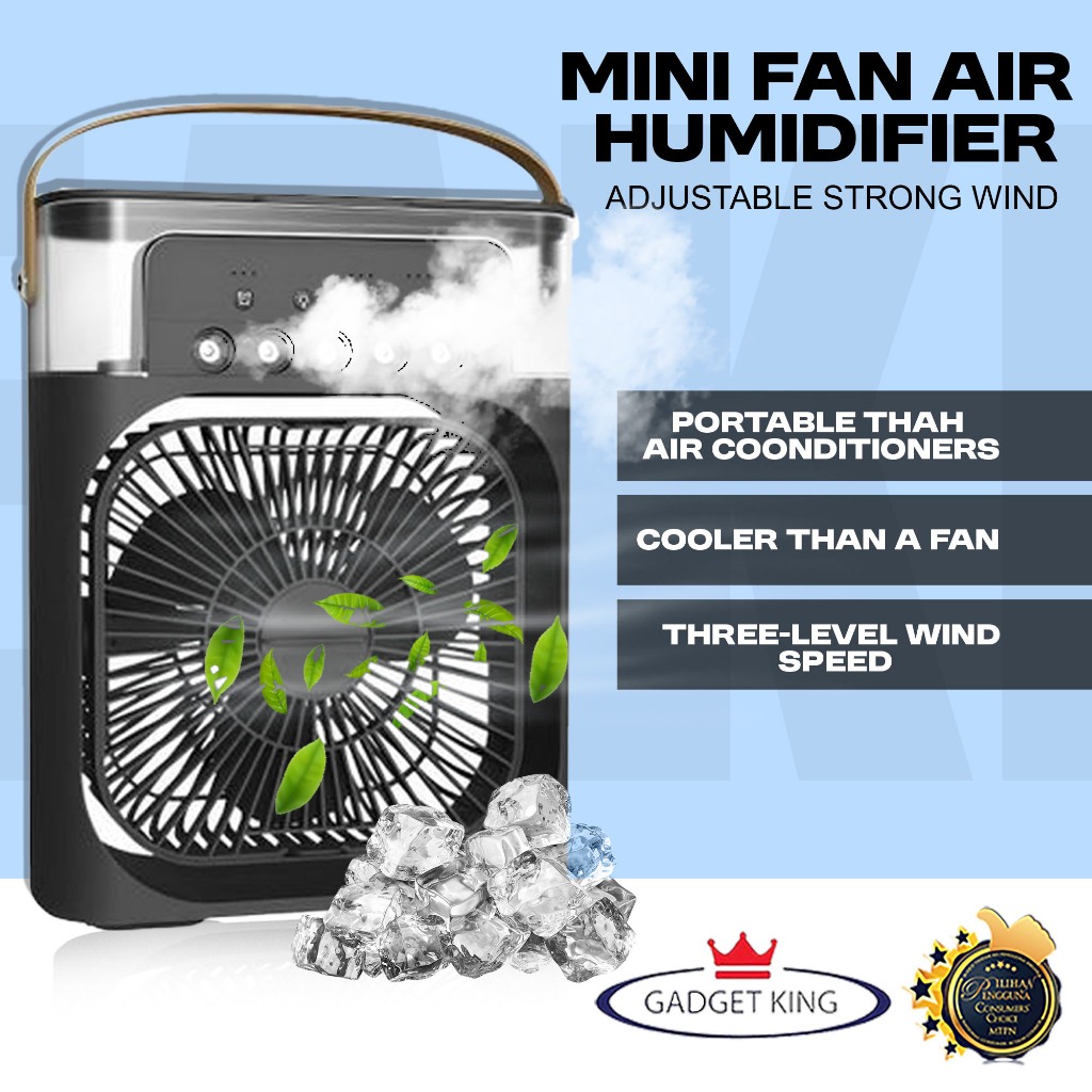 Mini Fan Air Humidifier 6 Inches Air Conditioner Cooling Fan With 5 ...