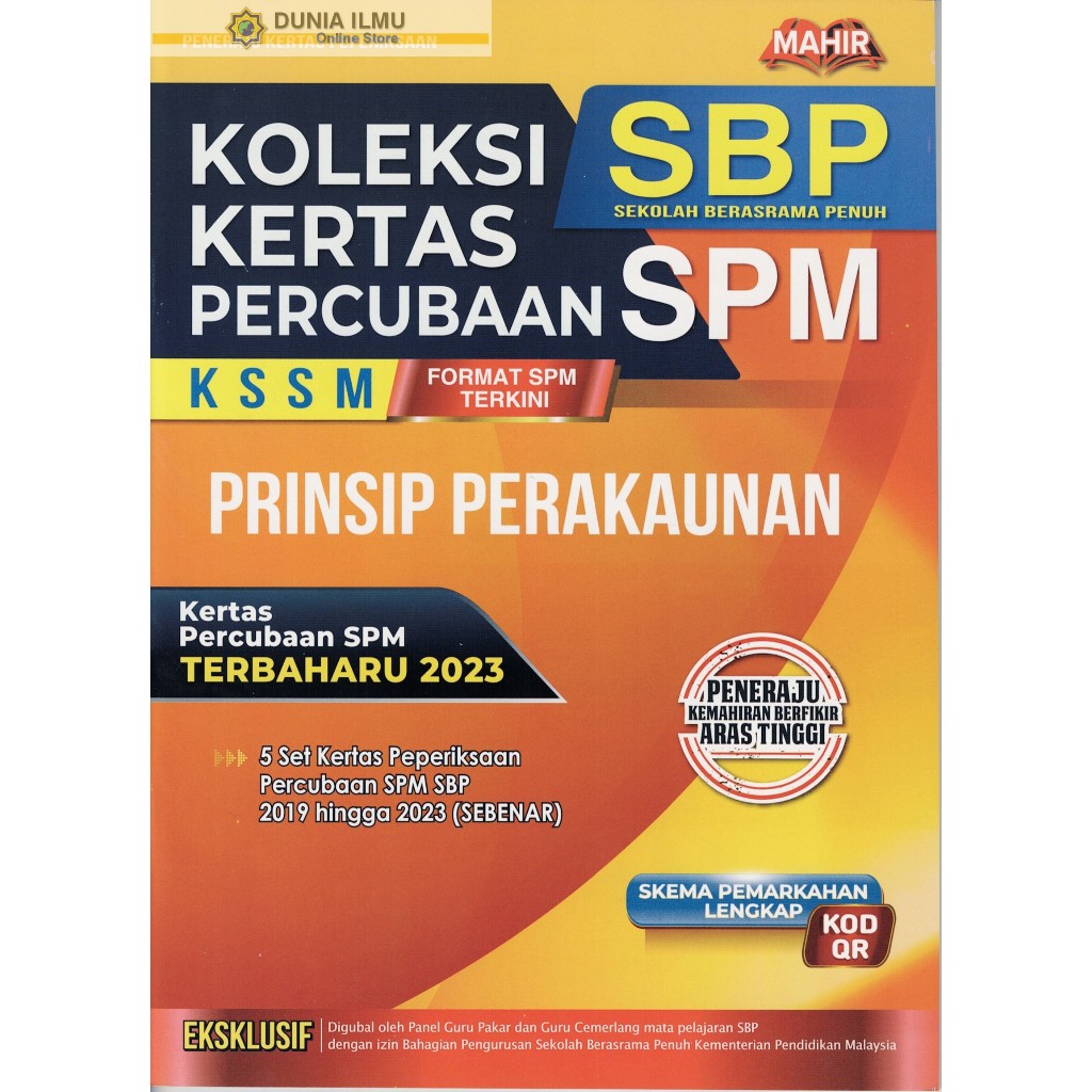 BUKU LATIHAN : KOLEKSI KERTAS PERCUBAAN SPM KSSM SBP PRINSIP PERAKAUNAN | Shopee Malaysia