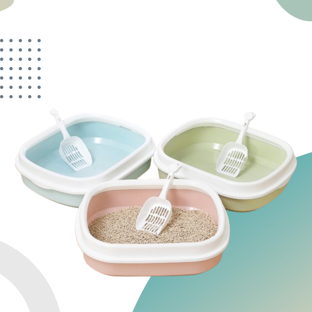 [INSTANT DELIVERY] Cat Litter Box Large Free Scoop Pet Tray Kitten pet ...