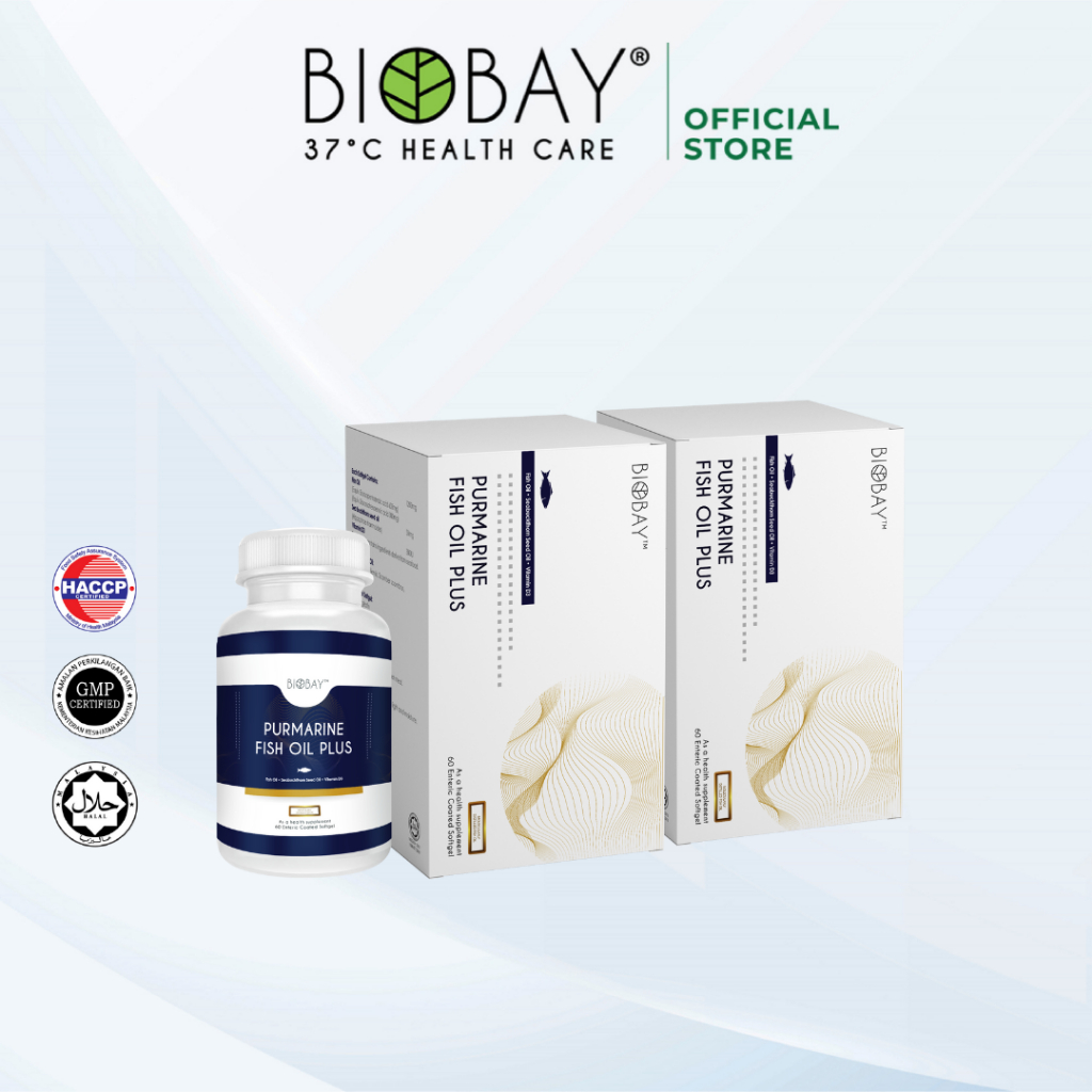 BIOBAY Purmarine Fish Oil Plus (60's Softgel) EPA+DHA Omega 3 Fish Oil ...