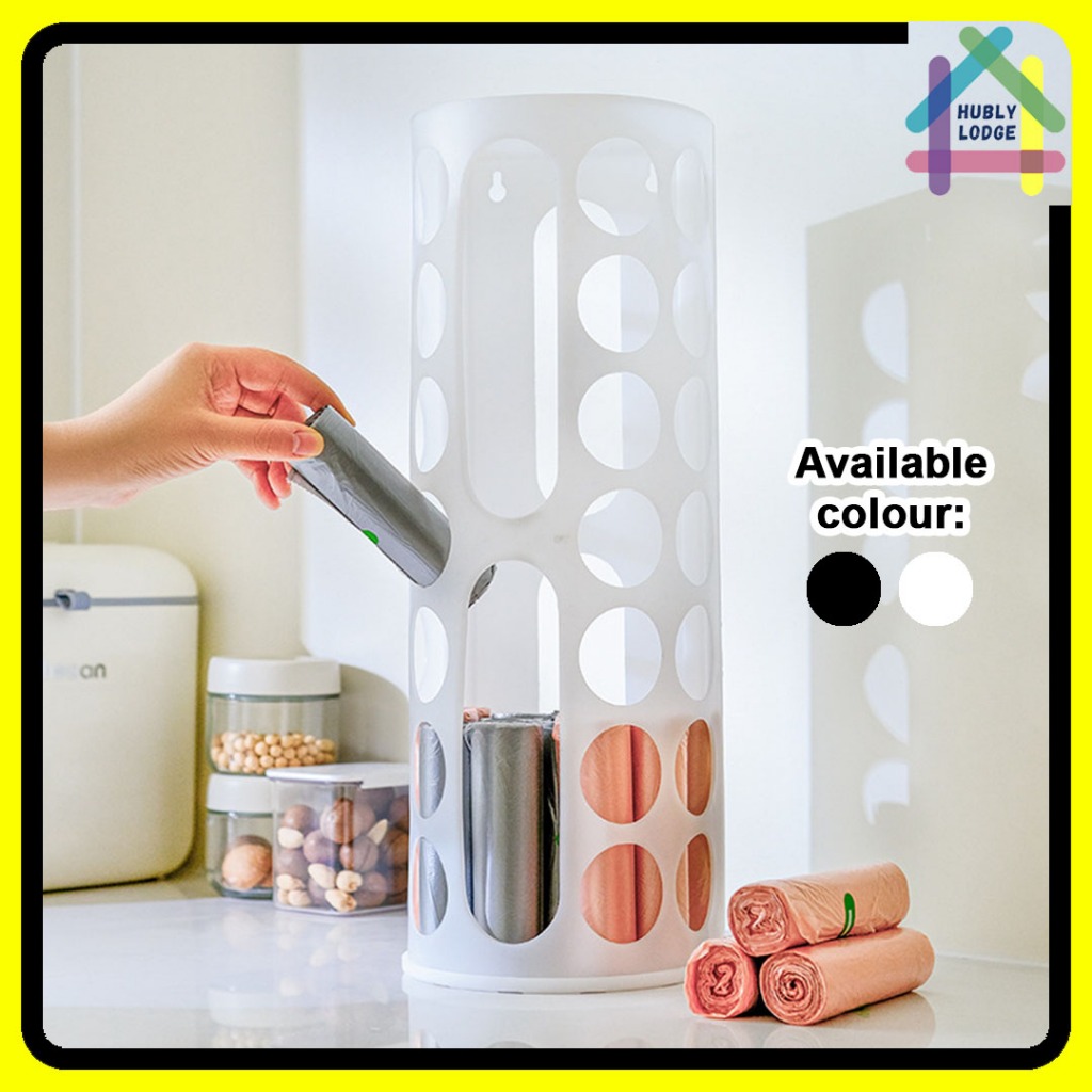 PLASTIC BAG DISPENSER WALL PLASTIC BAG STORAGE ORGANIZER WHITE COLOR ...