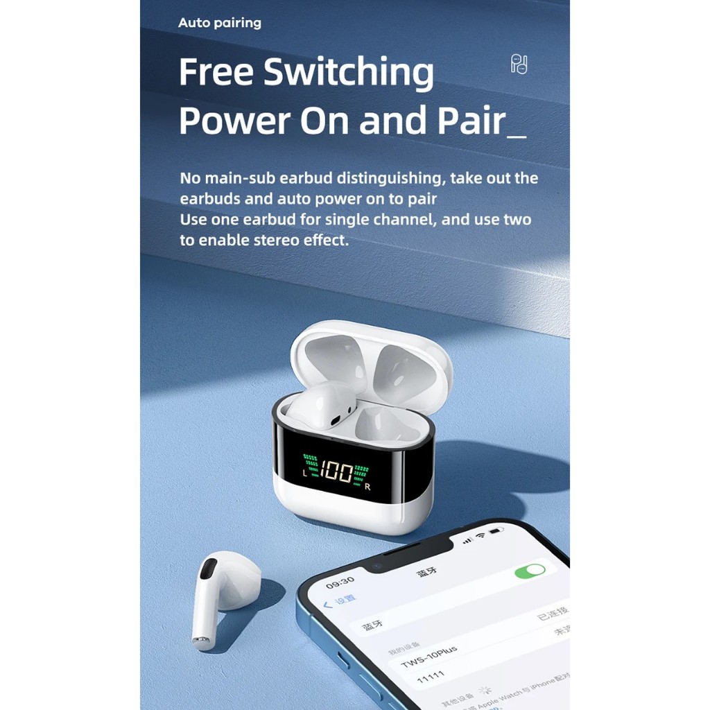 TWS-F18 True Wireless Earphone Blutooth BT Verson 5.3 Hi Resolution ...